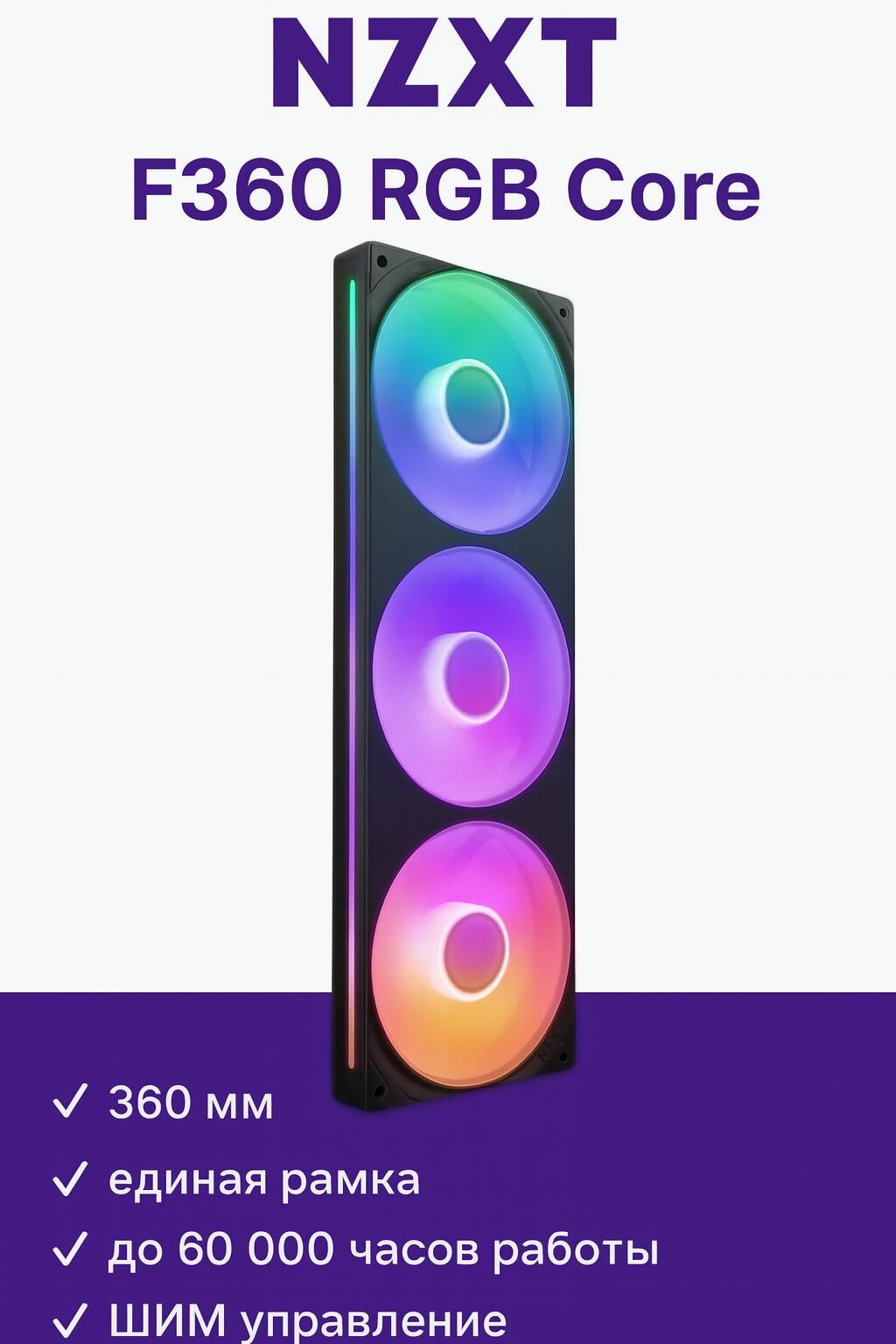 Вентиляторы NZXT F360 RGB Core Black