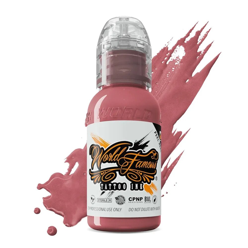 World Famous Tattoo Ink Prince Albert Pink розовая краска для тату и перманента, 15 мл