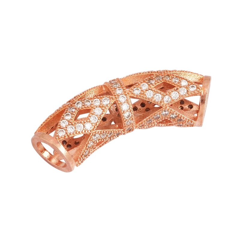 Бусины Beadsfeeder, кубический цирконий, золотистые, 1 шт. Розовый, N076899-Rose Gold