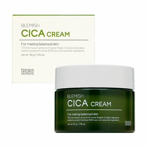 Tenzero Успокаивающий крем для проблемной кожи с центеллой Blemish Cica Cream, 50 мл