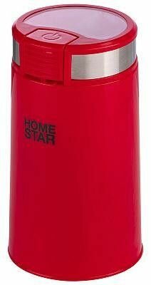 Кофеварка HOMESTAR Кофемолка HS-2035 цвет: красный, 200 Вт
