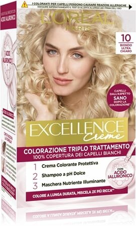 Краска для волос L'Oreal Paris Excellence Cool Creme, 10 biondo ultra chiaro, 1 шт.