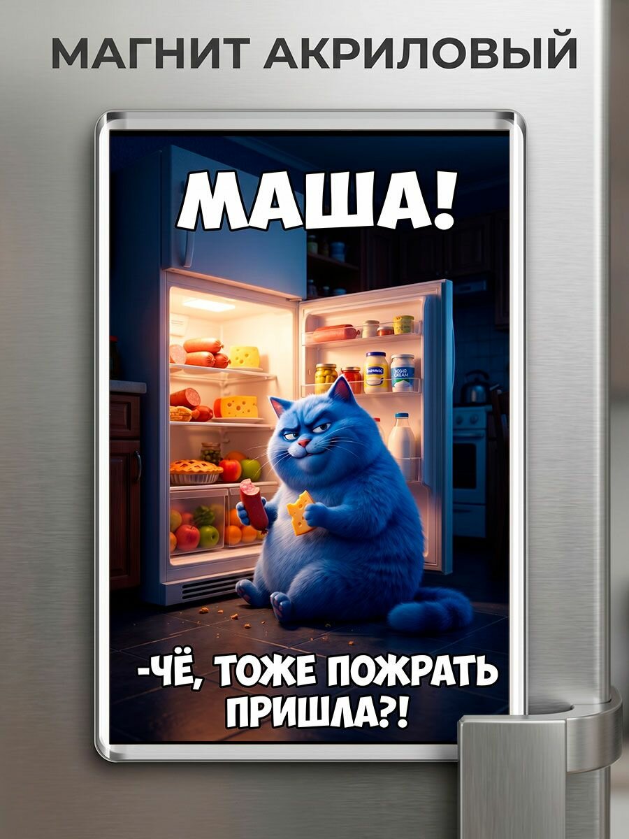 Магнит на холодильник с приколом "Маша!"