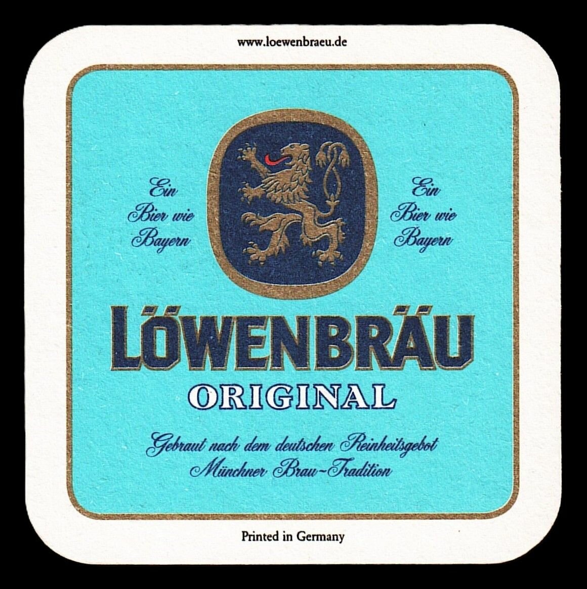 Бирдекель (костер) Lowenbrau Lowenfutterung Германия (подставка под пивной бокал)