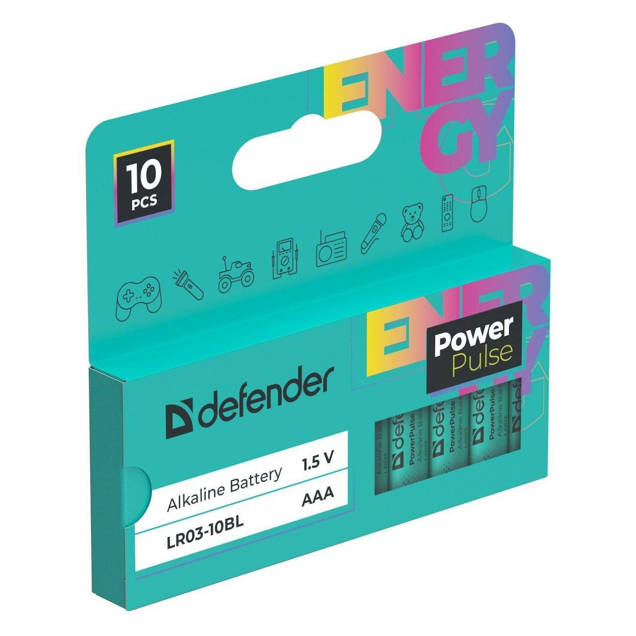 Батарея Defender LR03-10BL ААА, блистер,10 шт, PowerPulse