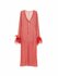 Накидка Oseree Feather-trim beach cover-up, размер 40, красный