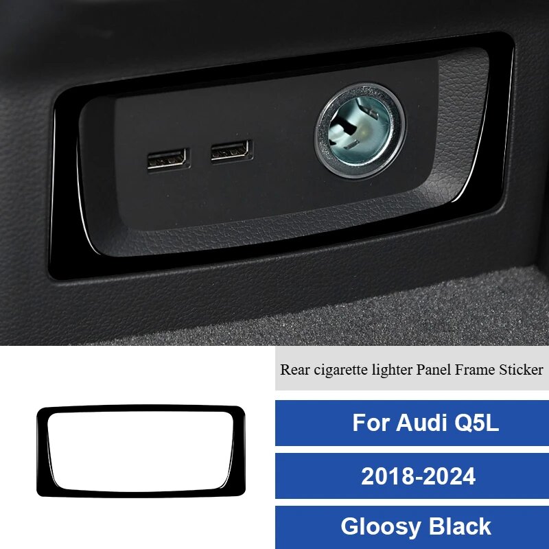Рамка панели прикуривателя Audi Q5L 2018-2024, Glossy Black