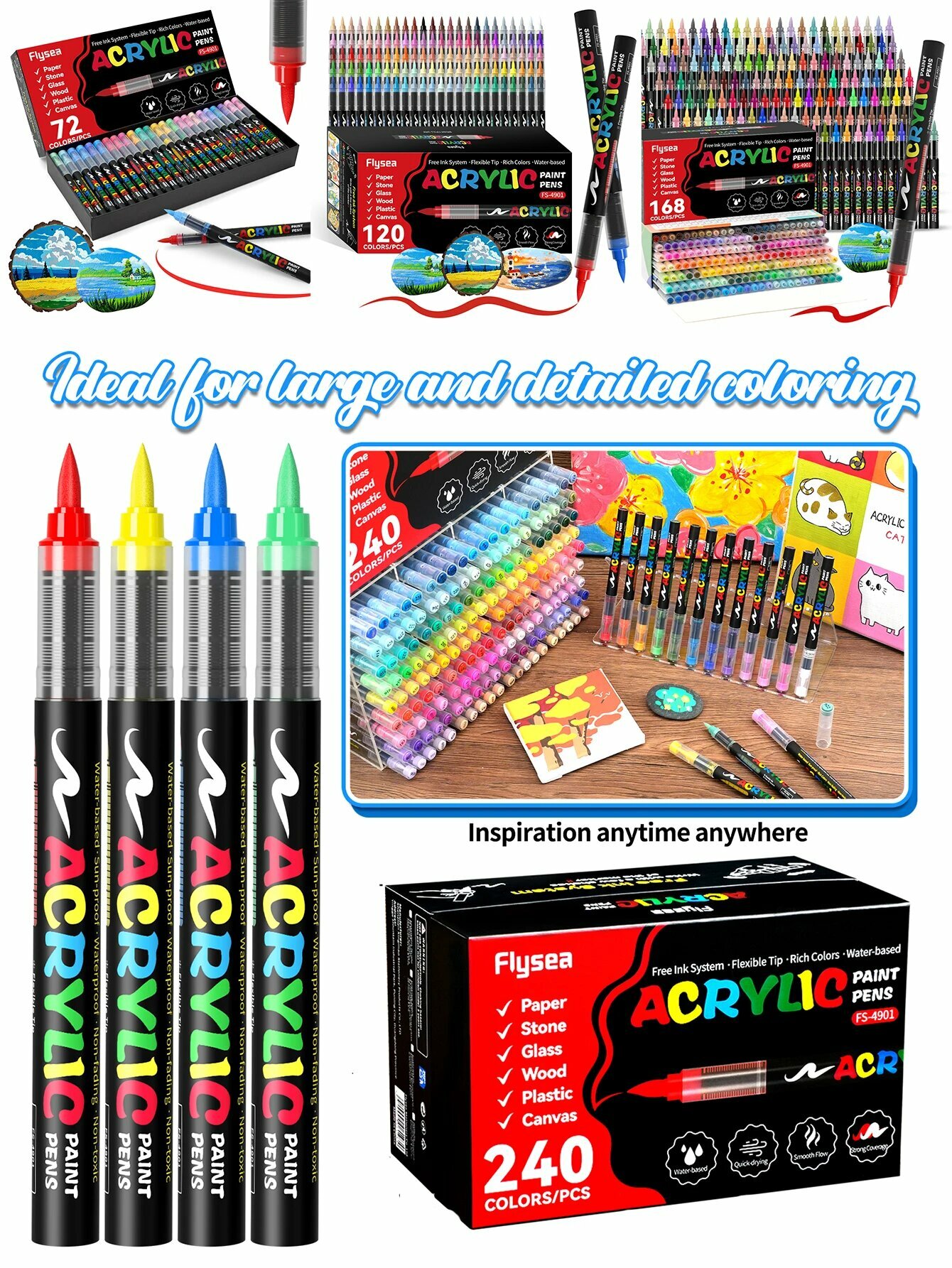 Маркеры для рисования Direct Liquid Acrylic Paint Markers 24Color — фото 1