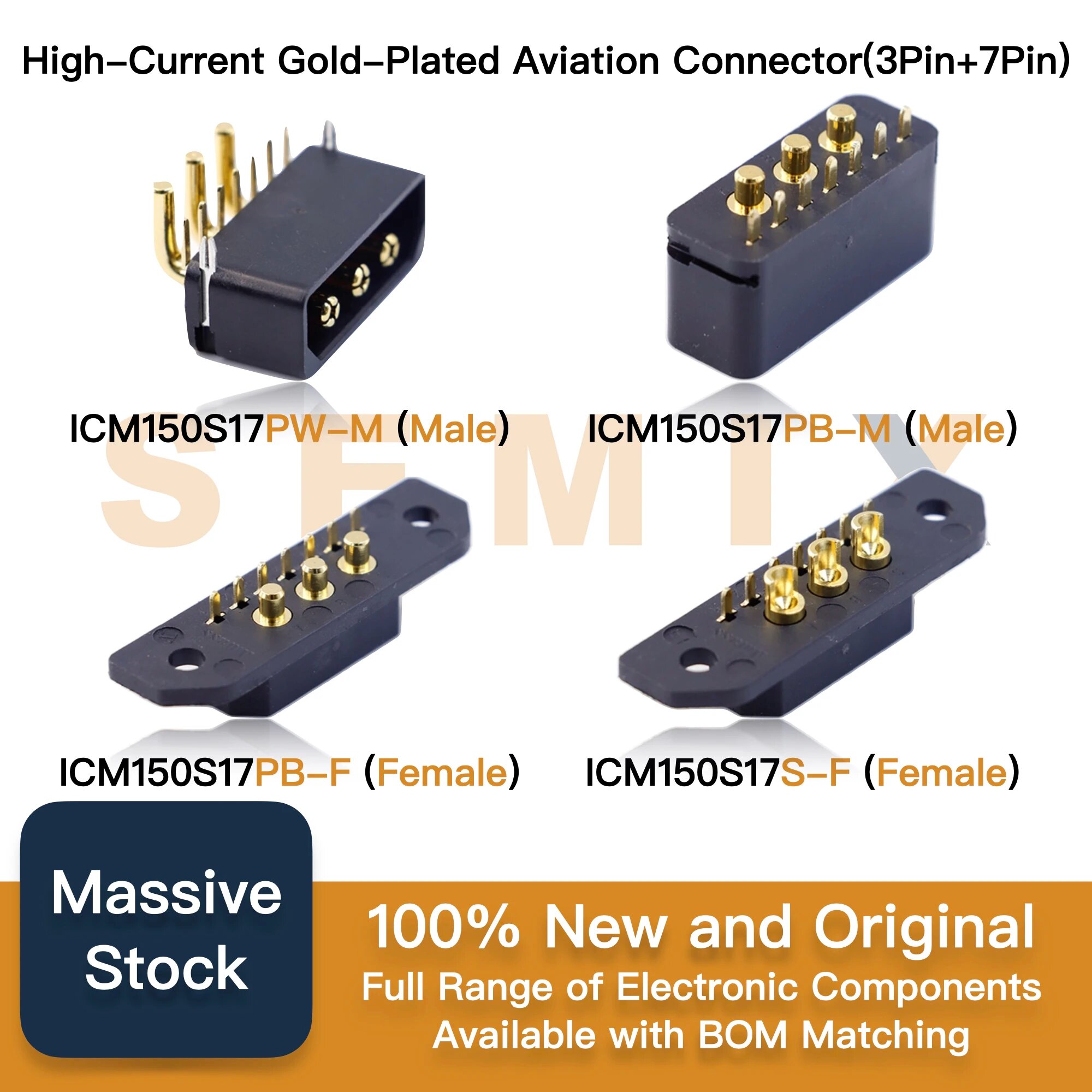 Авиационный разъем "папа/гнездо" ICM150S17 ICM150S17PB-M(5Pcs)
