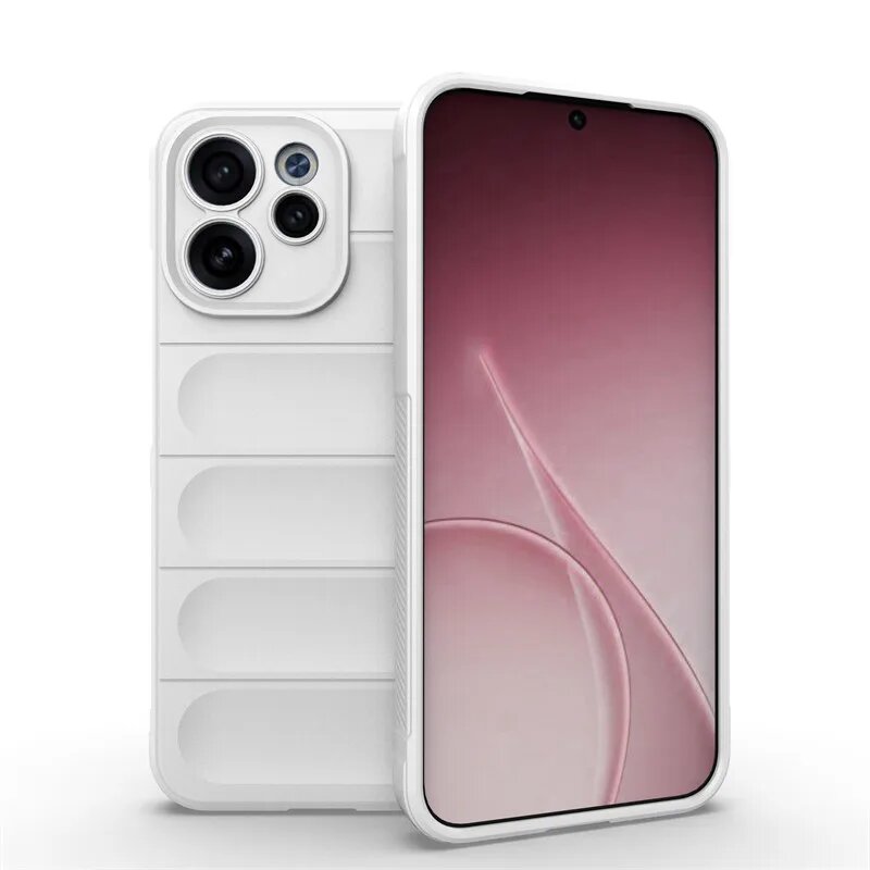 Чехол для OPPO Reno15 F, мягкий силиконовый бампер-накладка, Оппо Рено15 Про Макс, Белый, White