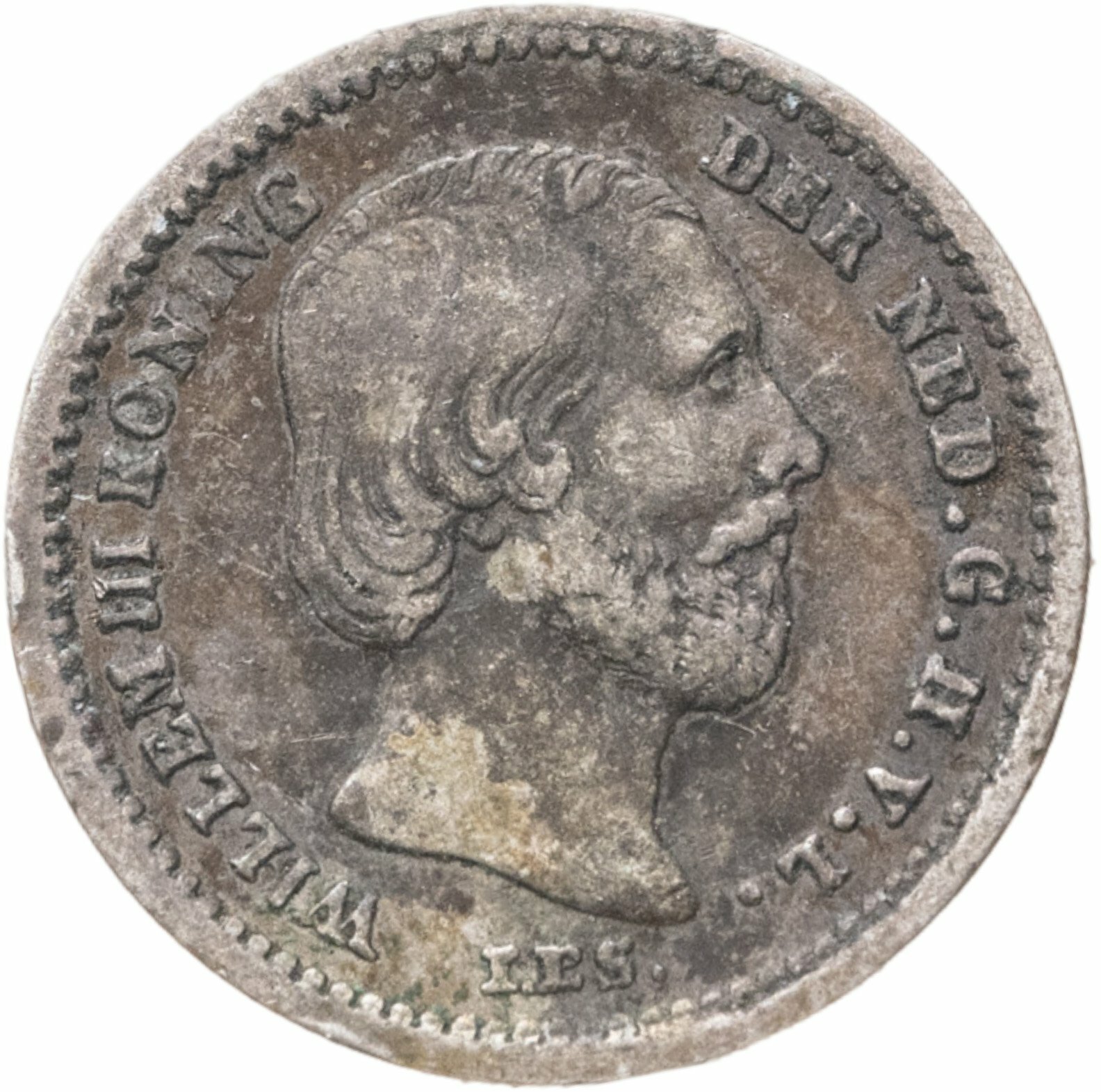 Нидерланды 5 центов cents 1850, Серебро 640, в сохранности VF-XF