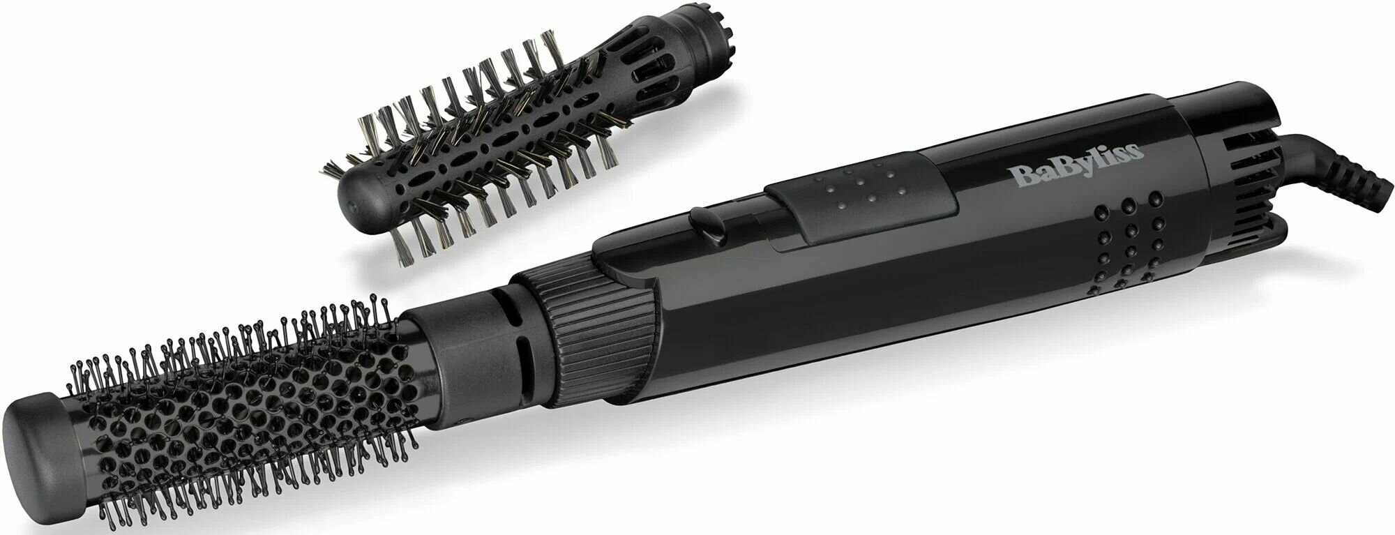 Фен щётка BaByliss AS86E, мощность 300 Вт, 2 насадки, 2 режима нагрева, длина шнура 1,8 м, чёрный