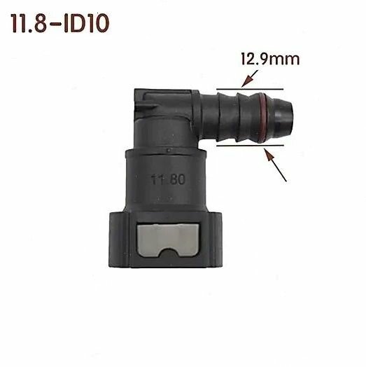 Топливный быстросъемный штуцер D11.8 ID10 (мама угловой 90°)