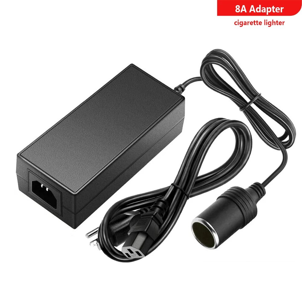 8A адаптер питания 12В с EU Plug и cigarette lighter