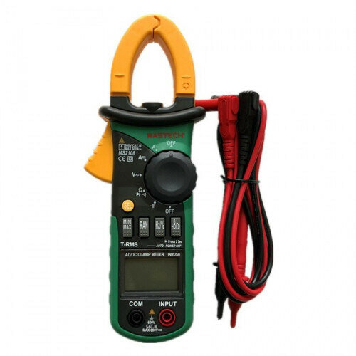 Клещи токоизмерительные цифровые автоматические ACA&DCAACV/DCV, Mastech MS2108