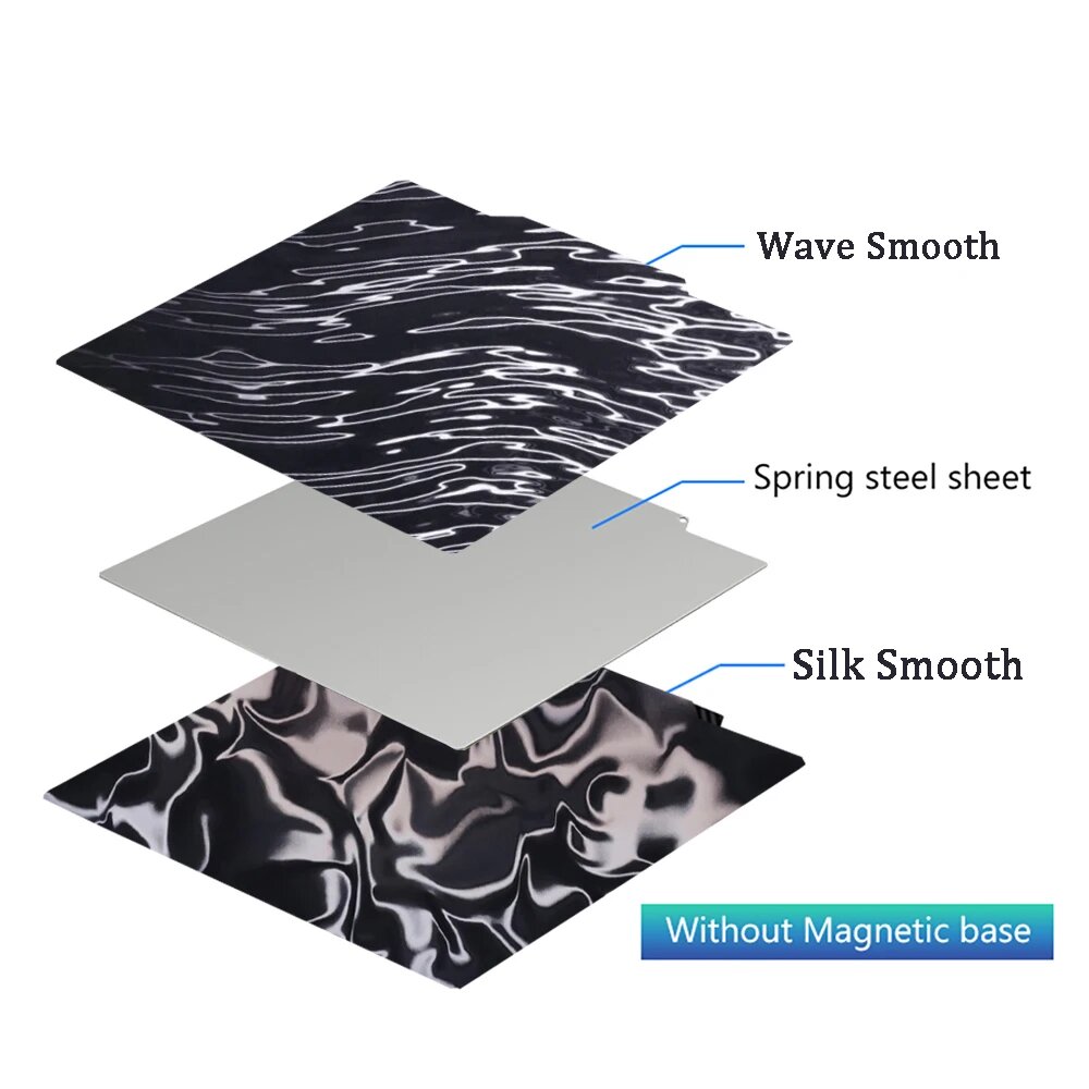 Платформа для 3D-принтера Flashforge AD5X 235x235 мм Wave-Silk no base