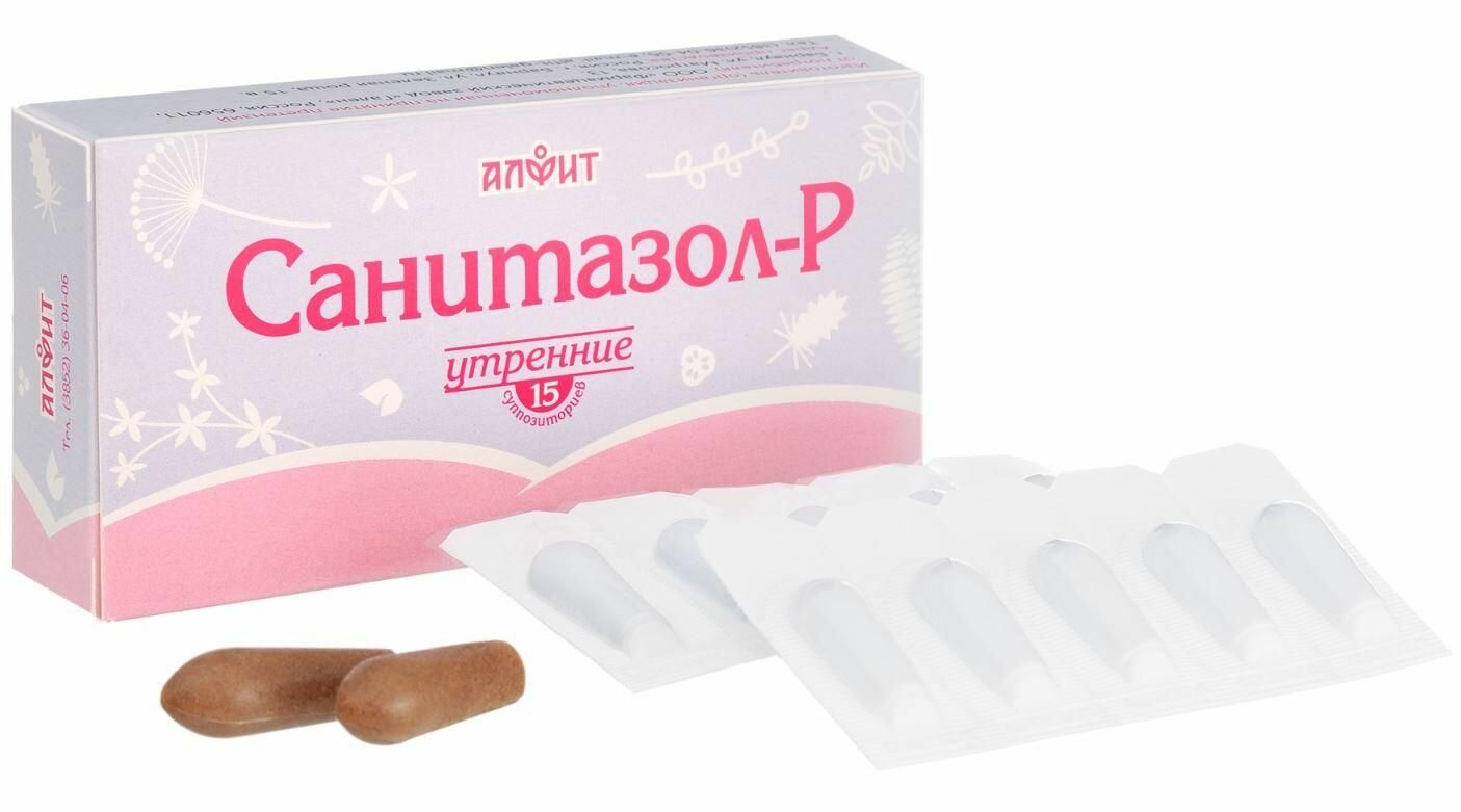 Фитосвечи Алфит Санитазол-Р утренние противовоспалительные № 15х2 г 5661