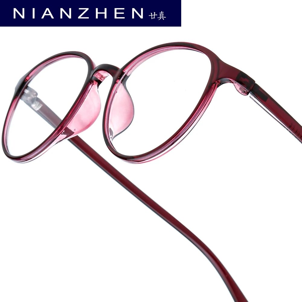 FONEX NIANZHEN TR90 оправа для очков овальная Wine Red C4, Бордовый