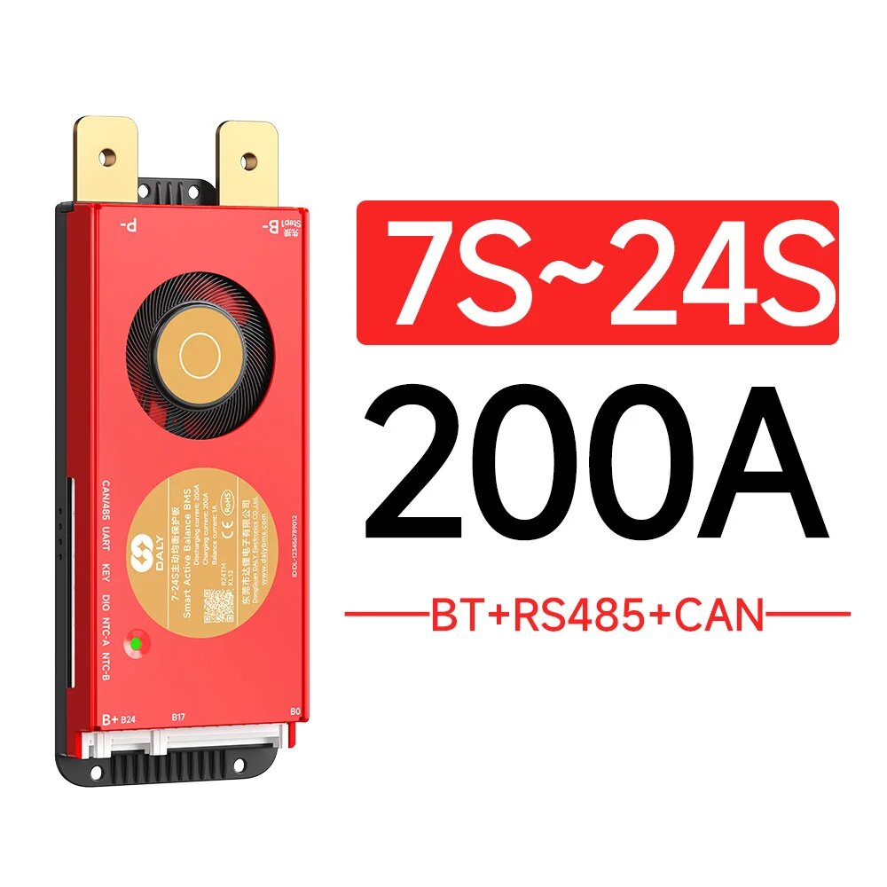 DALY BMS 8-24S 200A Bluetooth для литиевых аккумуляторов