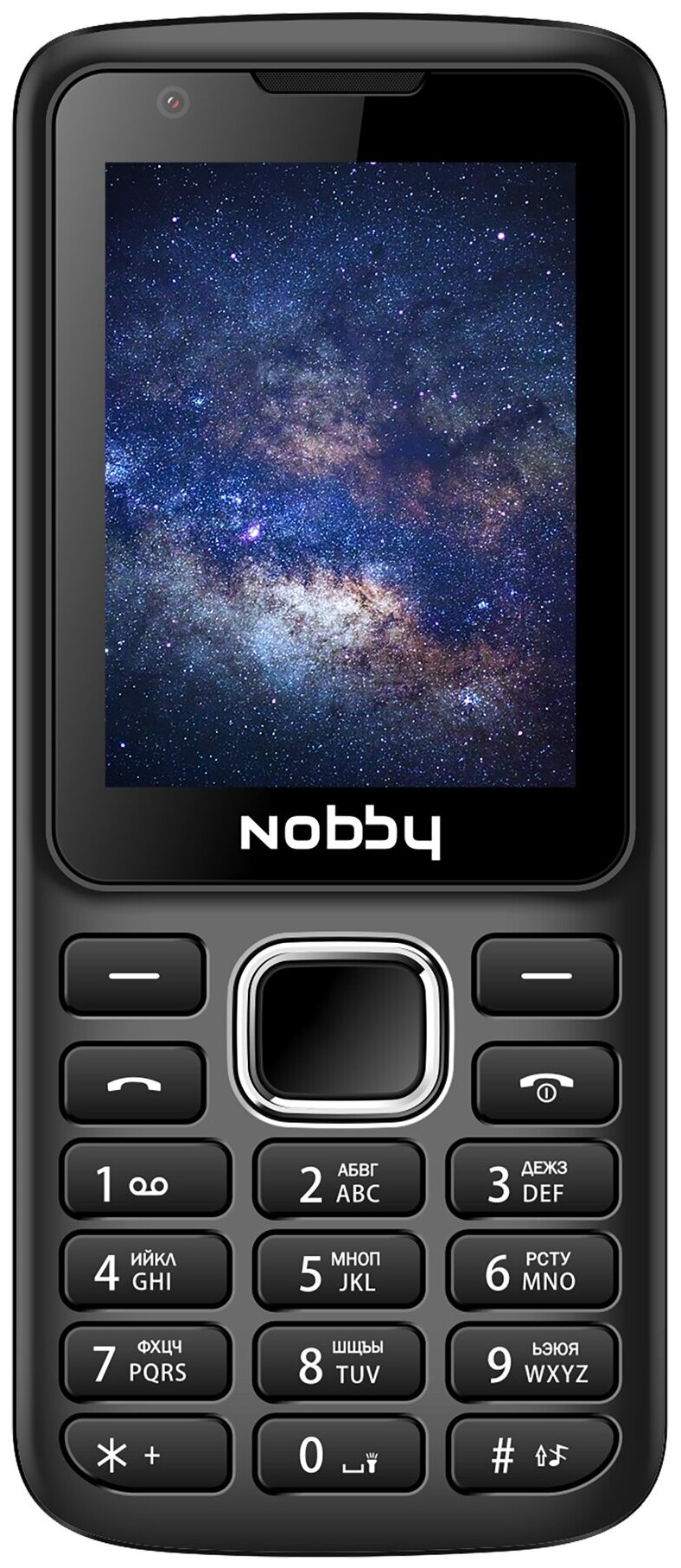 Смартфон кнопочный Nobby 230, Android, GPS, FM-радио, 1 SIM, 2 GB, Black