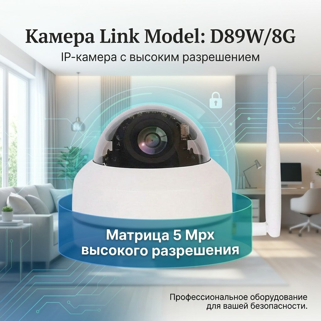 Купольная уличная поворотная Wi-Fi IP-камера Link D89W/8G