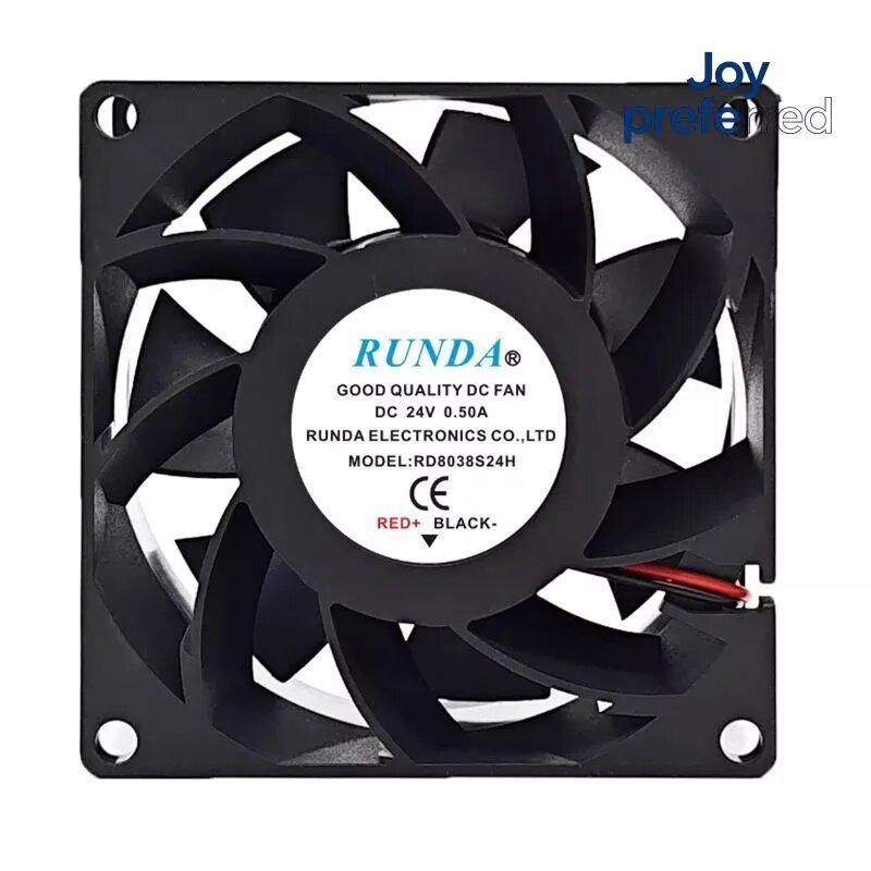 Вентилятор Охлаждения RUNDA RD8038S24H/B24H DC24V 0.50A 8CM