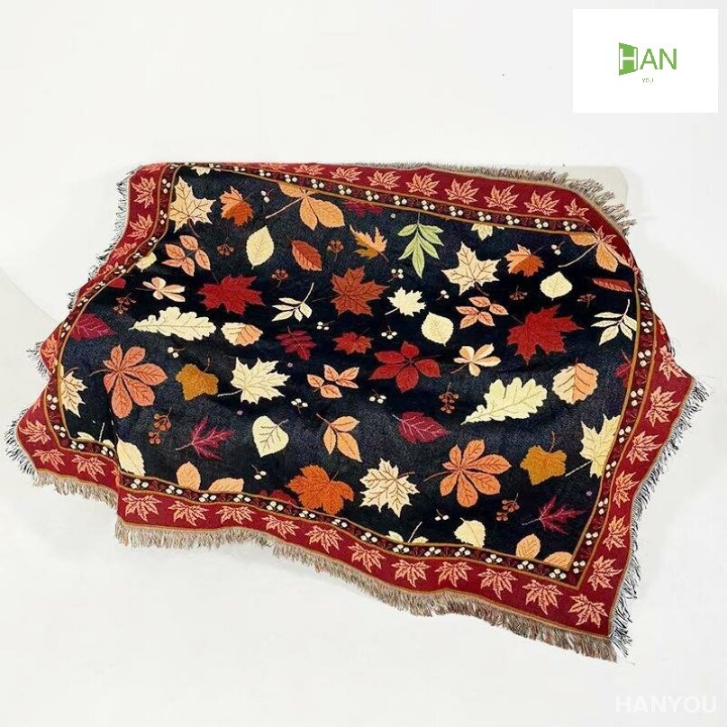 Премиальное богемное покрывало для кушетки с кленовым листом, 130x160 см, от Nordic ins Wind B & B эксклюзивный декор.
