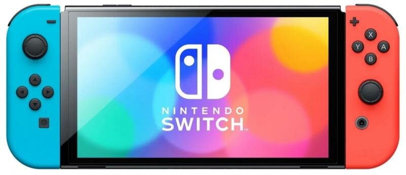 Игровая приставка Nintendo Switch OLED, 64Gb, Neon Red-Blue