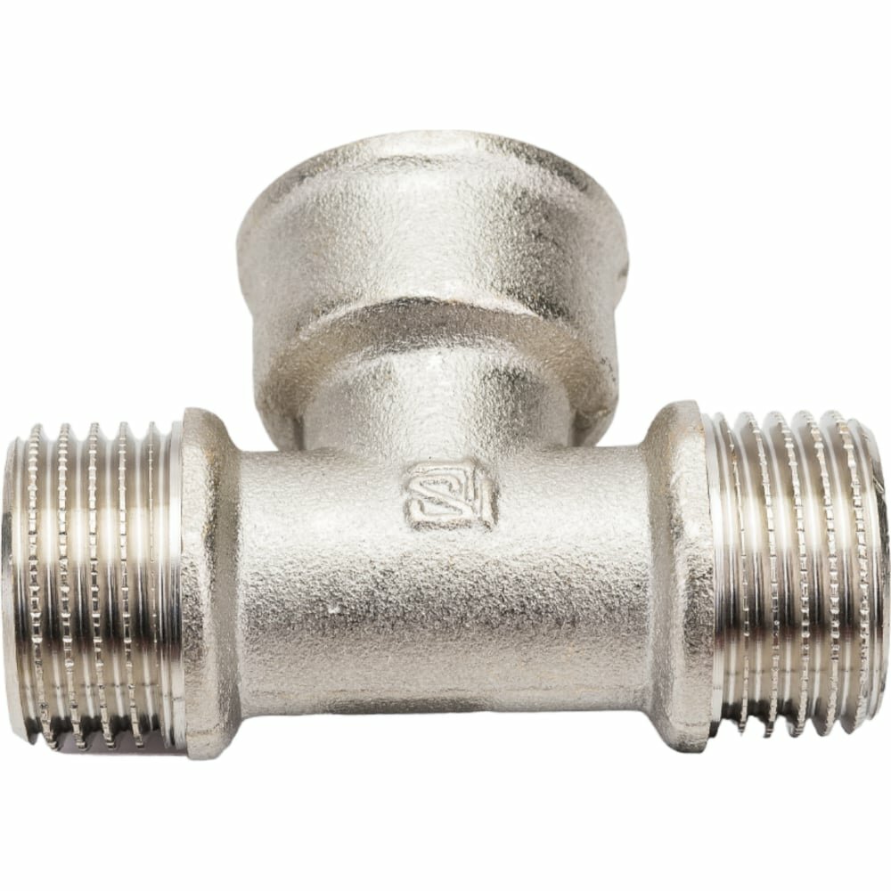 Тройник STI латунный Ду15 (1/2") Н-В-Н никелированный D270-05067