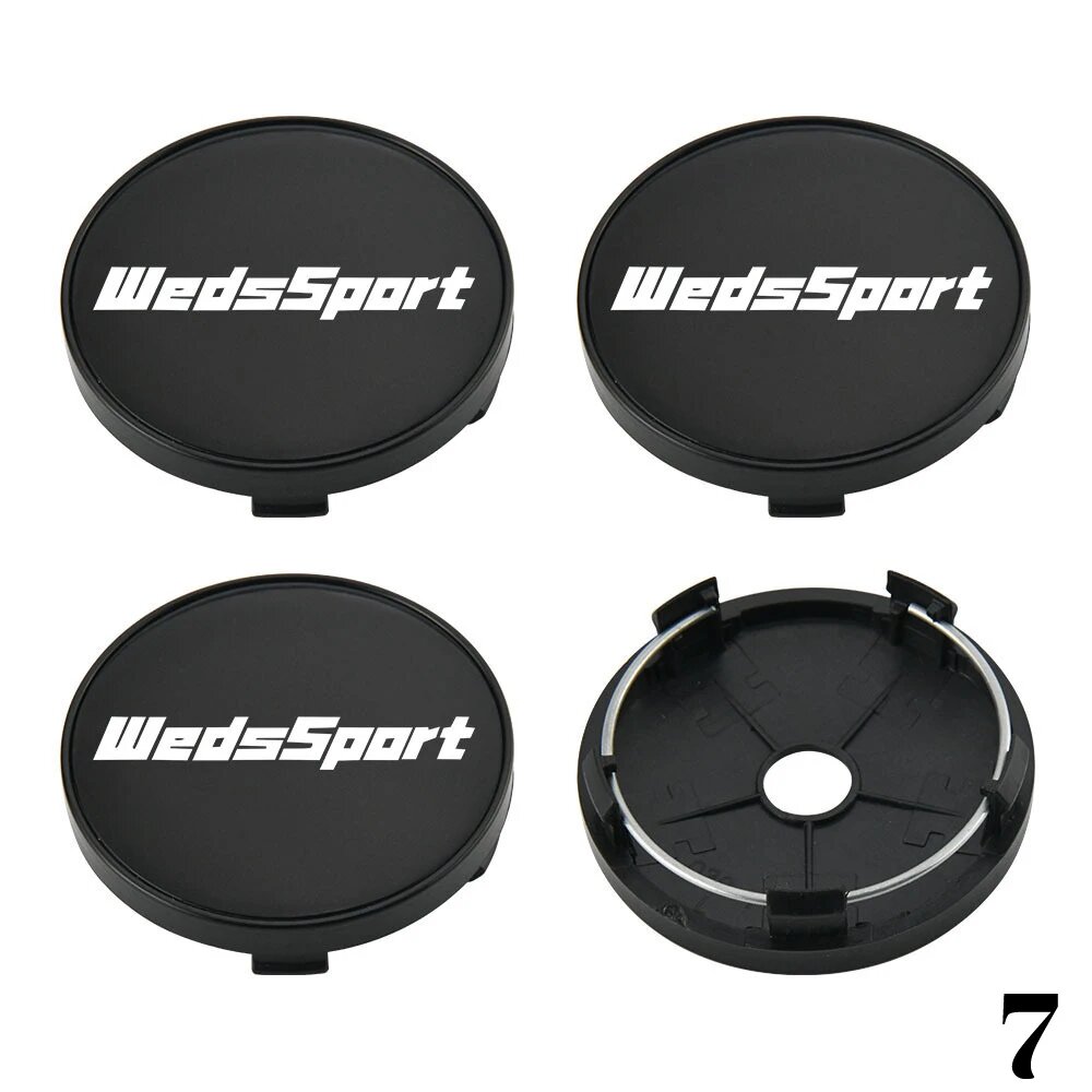 Колпачки центральные колесные Эмблема WEDSSPORT KRANZE Стикеры логотипом 58мм/60мм/62мм/63мм/65мм Заглушки ступицы комплект 4 шт