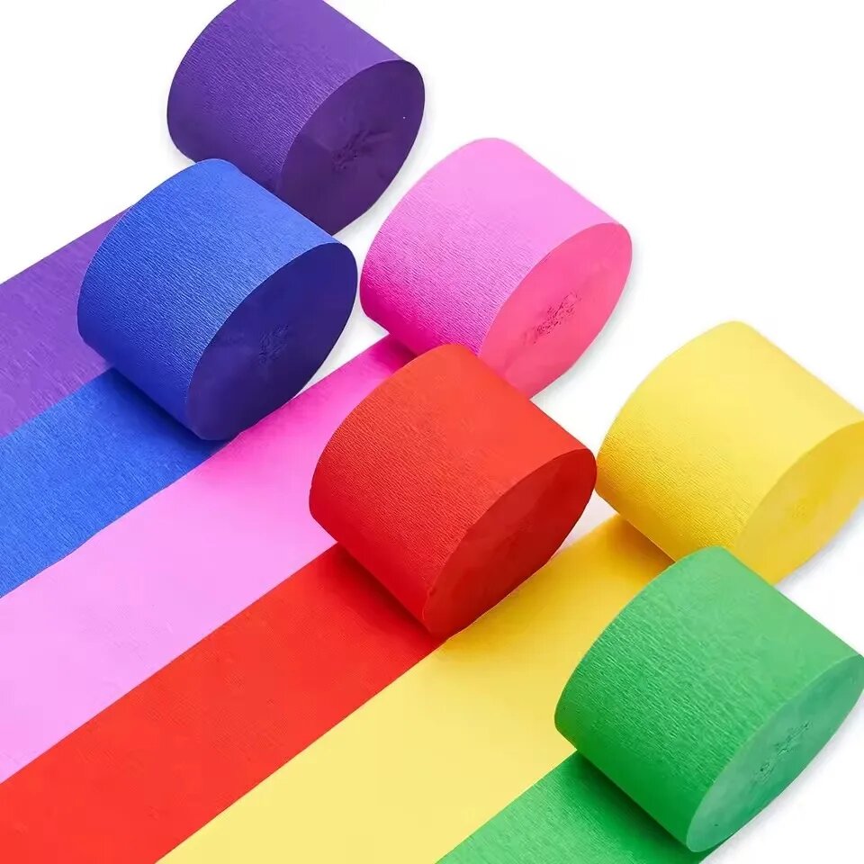 Креповые бумажные ленты Mr Joke, 3/6 рулонов, разноцветные Gradient-4-6pack