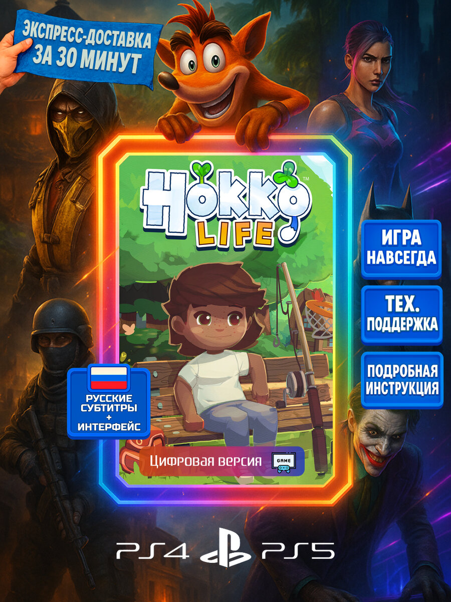 Hokko Life PS4/PS5 | Моментальная доставка | Русские субтитры и интерфейс | Имитация