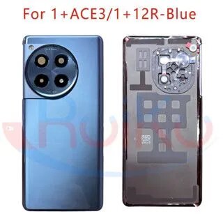 Стеклянная задняя крышка A + для OnePlus 12R / Ace 3, задняя крышка батарейного отсека с фотоэлементом + клейкое шасси
