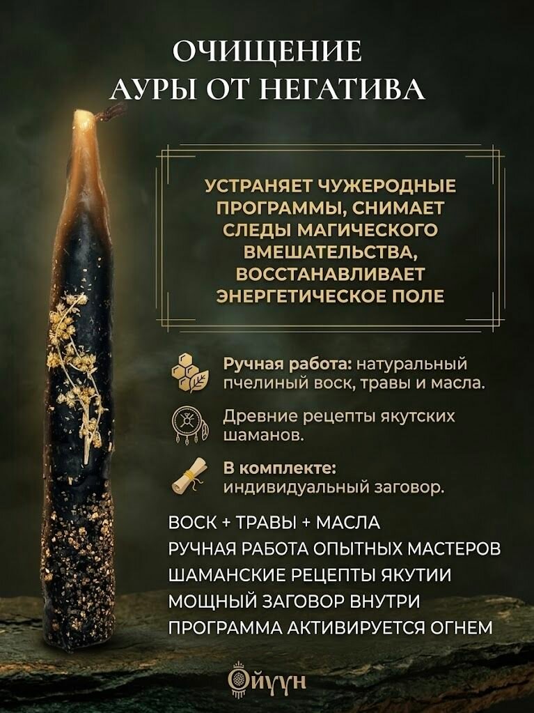 Магическая свеча на очищение от негатива и защиту