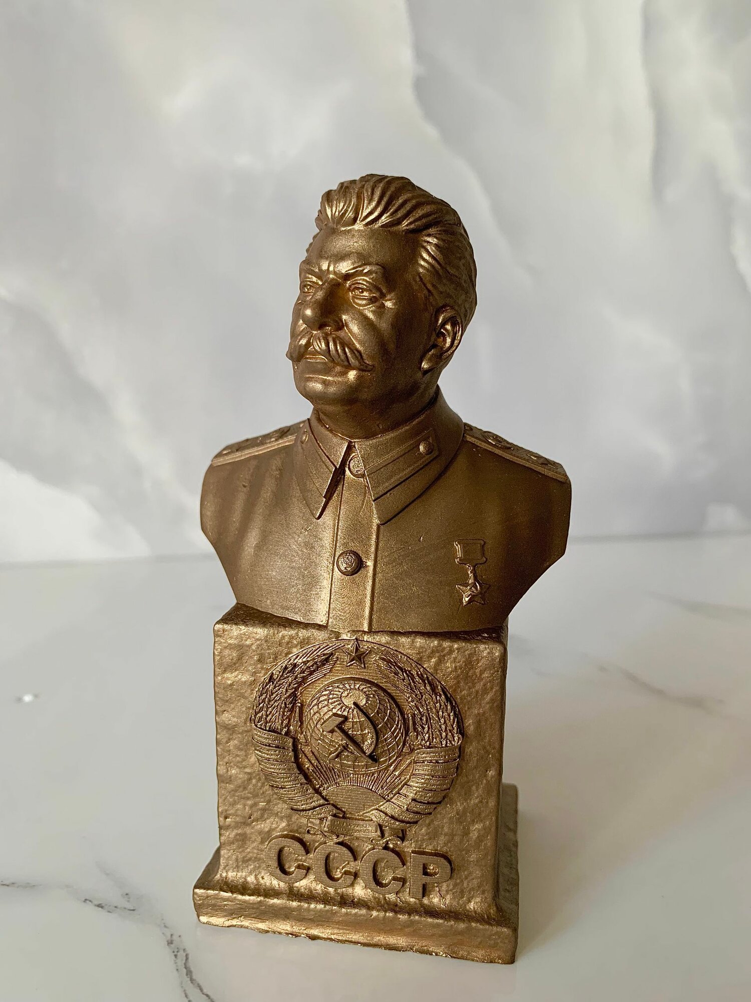 Статуэтка Бюст Сталина Бронзовый цвет