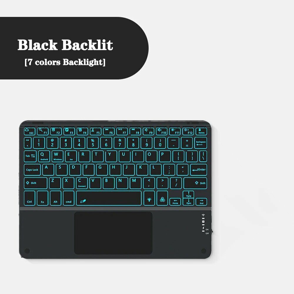 Портативная Bluetooth-клавиатура Black Backlit, Russian
