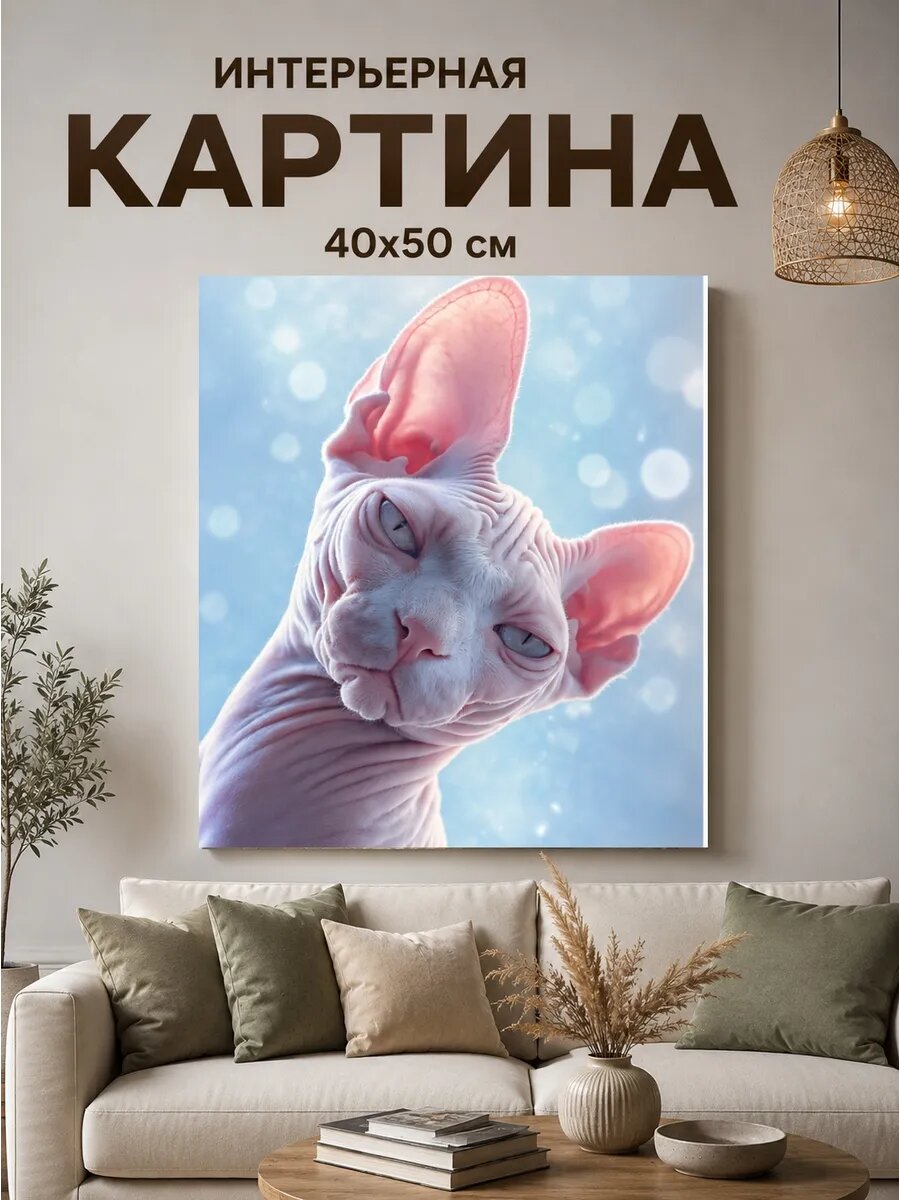 Картина на холсте интерьерная 40x50 Взгляд сфинкса
