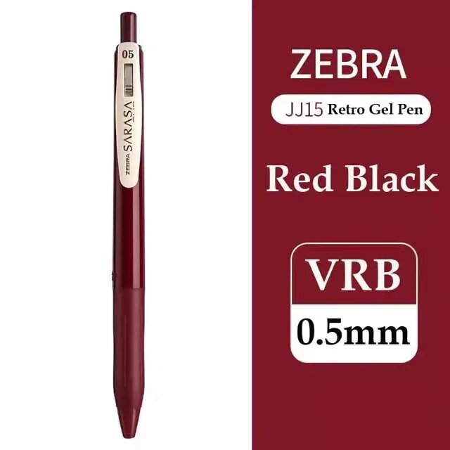 Гелевая ручка ZEBRA SARASA JJ15, 0.5 мм, Бордовый