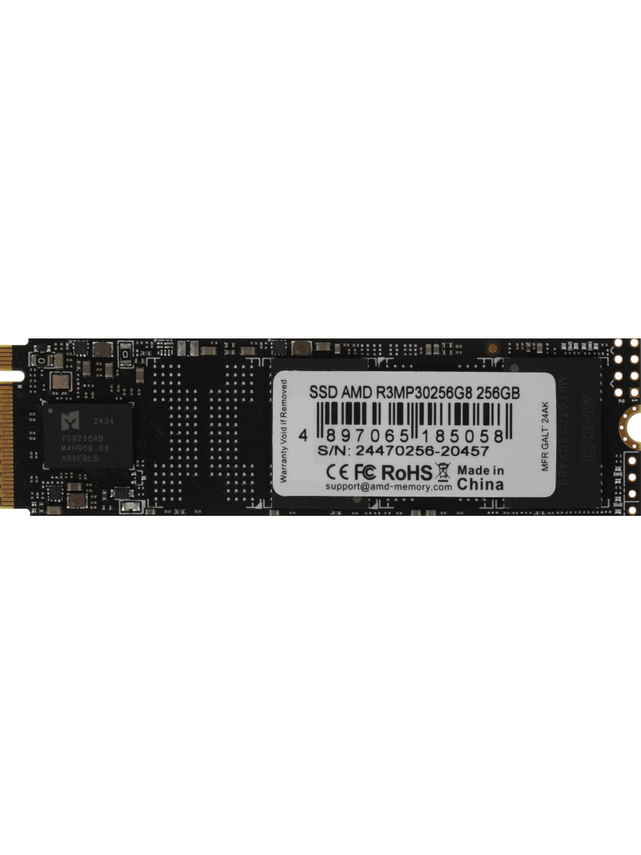 Накопитель SSD AMD Radeon R3MP30256G8 256 ГБ, M.2 2280, PCIe 3.0 x4, NVMe, M.2 2000 МБ/с