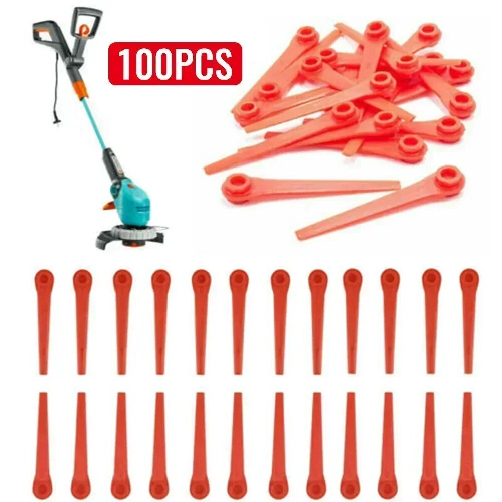 Пластиковые лезвия для триммера Gardena Li-18/23R 100 шт. 100pcsTypeA