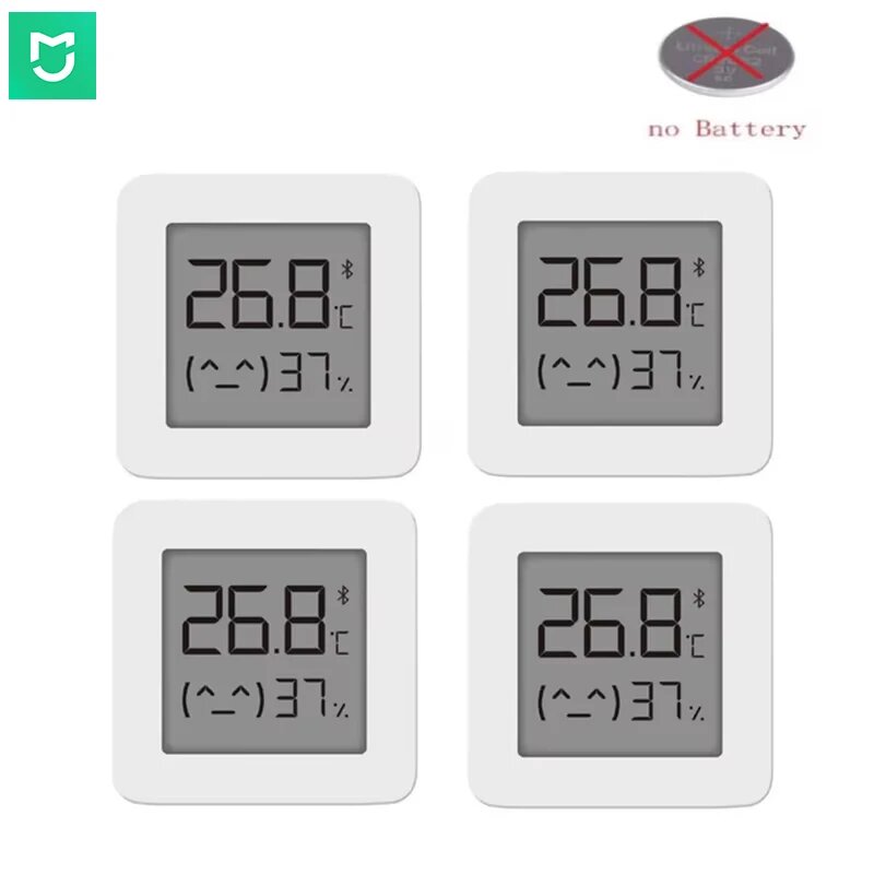 MIJIA Гигрометр-Термометр 2 Серый, 2pcs Thermometer 2 — фото 1
