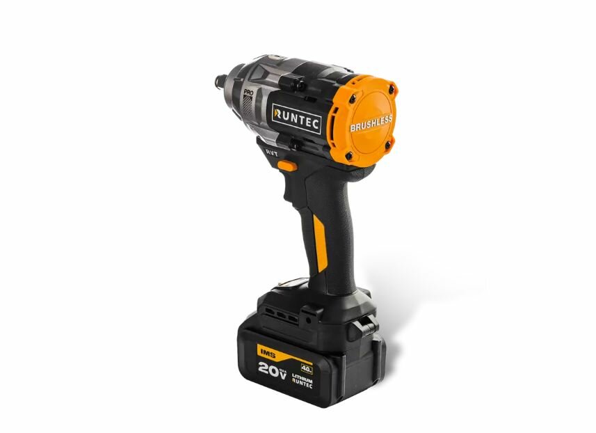 Гайковерт ударный аккумуляторный RUNTEC PRO 1/2", 20В, 2*4Ач, 1100Нм RUNTEC RT-IW1100