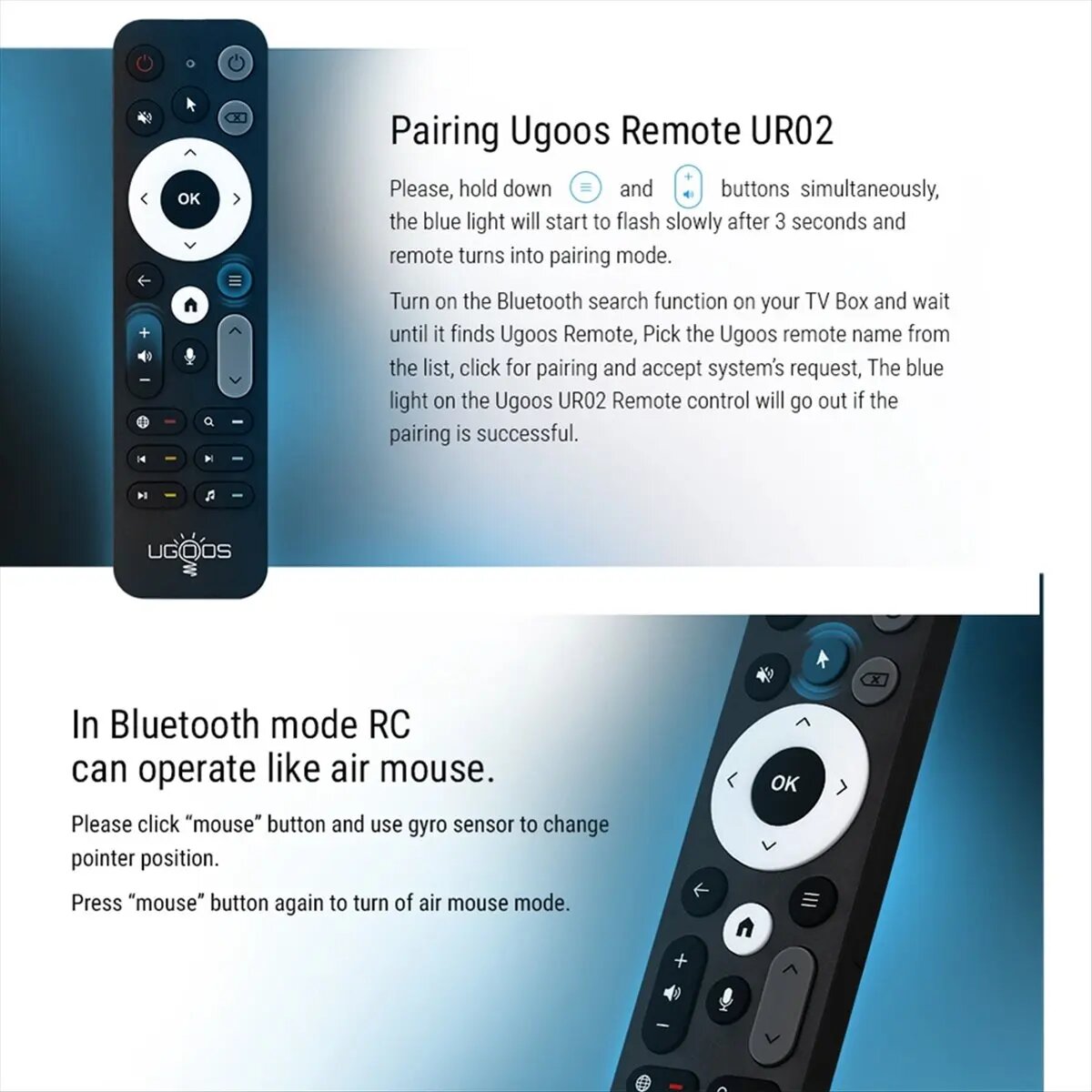 Голосовой Bluetooth-пульт UR02 для Ugoos