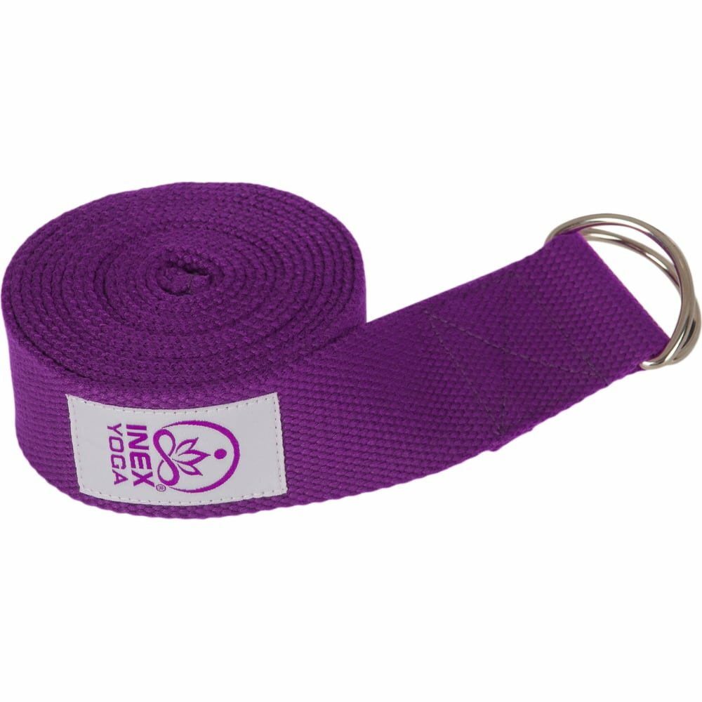 Ремень для йоги INEX Stretch Strap, 240 см, фиолетовый HG YSTRAP-663 24-VT-00