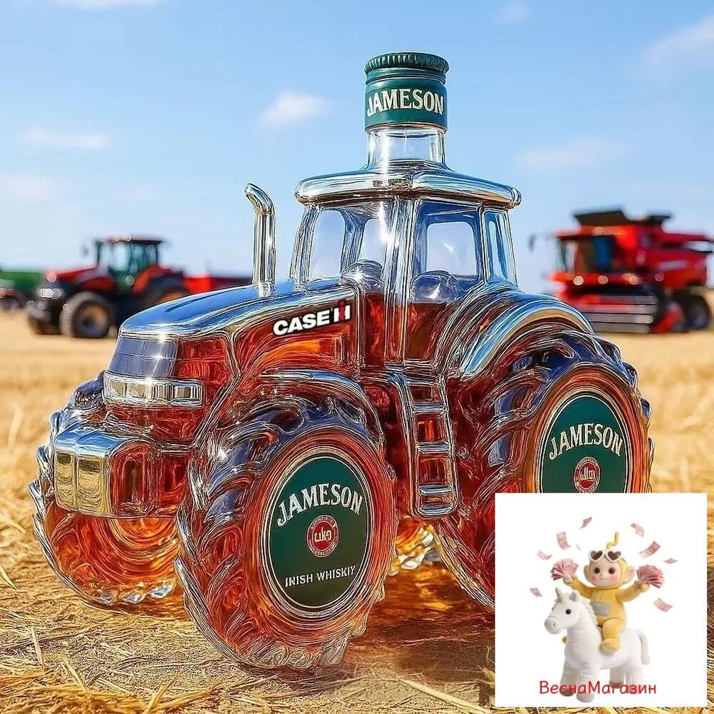 Бутылка Бутылка для алкоголя в виде сельскохозяйственного автомобиля, 0.3 л, 1 шт