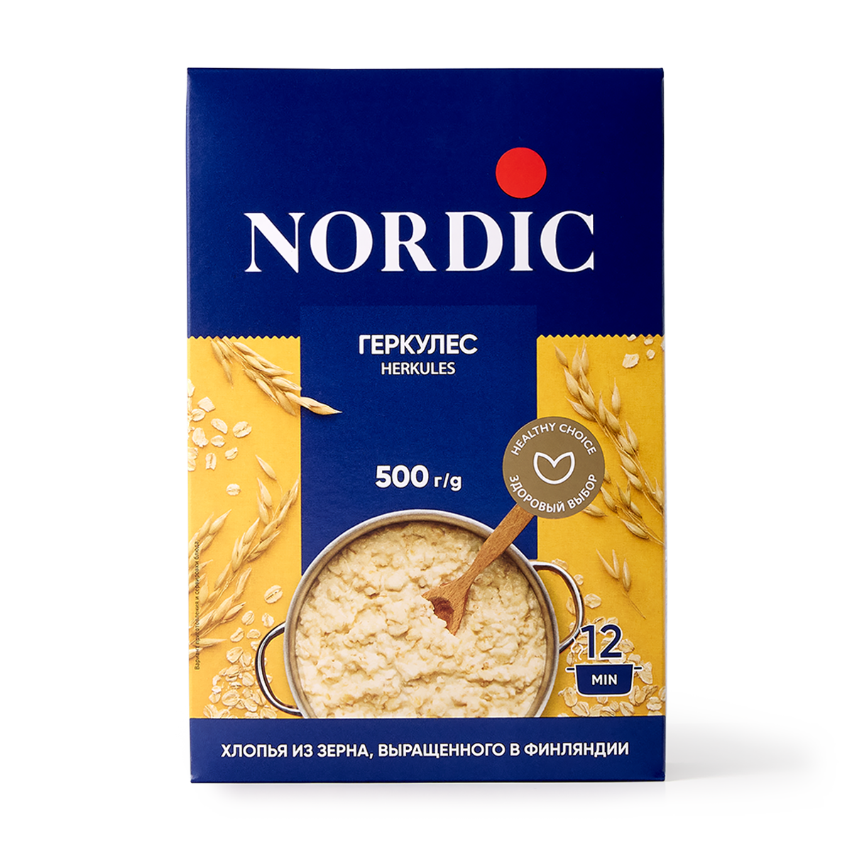Овсяные хлопья Nordic "Геркулес", без глутамата натрия, 500 г