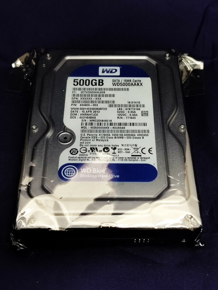 Жесткий диск Western Digital WD5000AAKX, 500 Гб