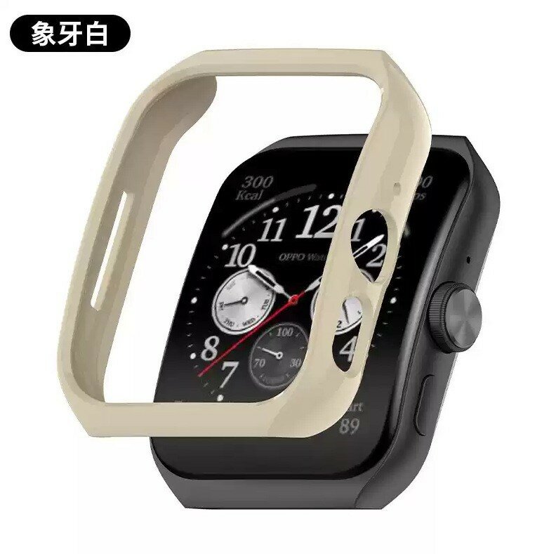 Чехол защитный для OPPO Watch 3 Pro с решетчатым дизайном слоновая кость, 100% ПК материал, аксессуар для умного часов