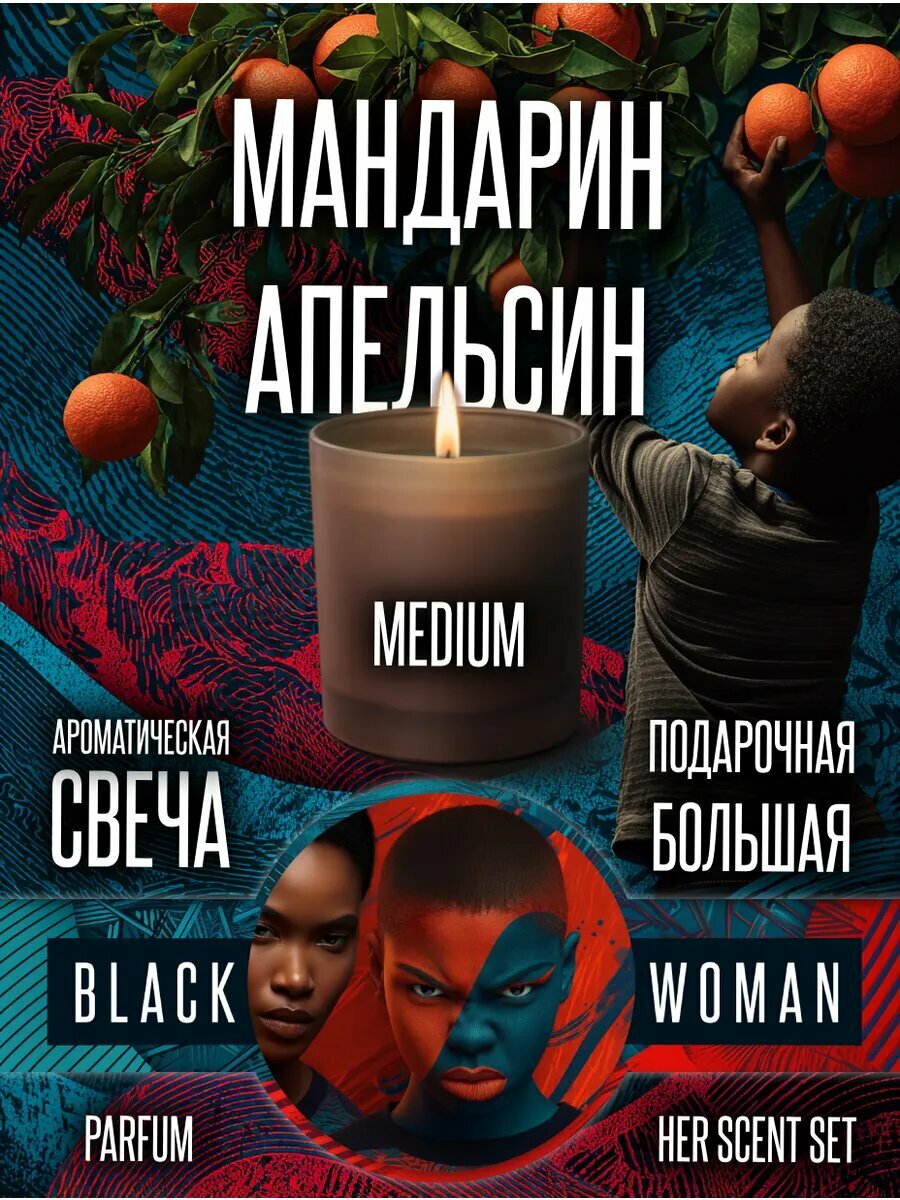 Подарок свечи ароматические мандарин и апельсин уют