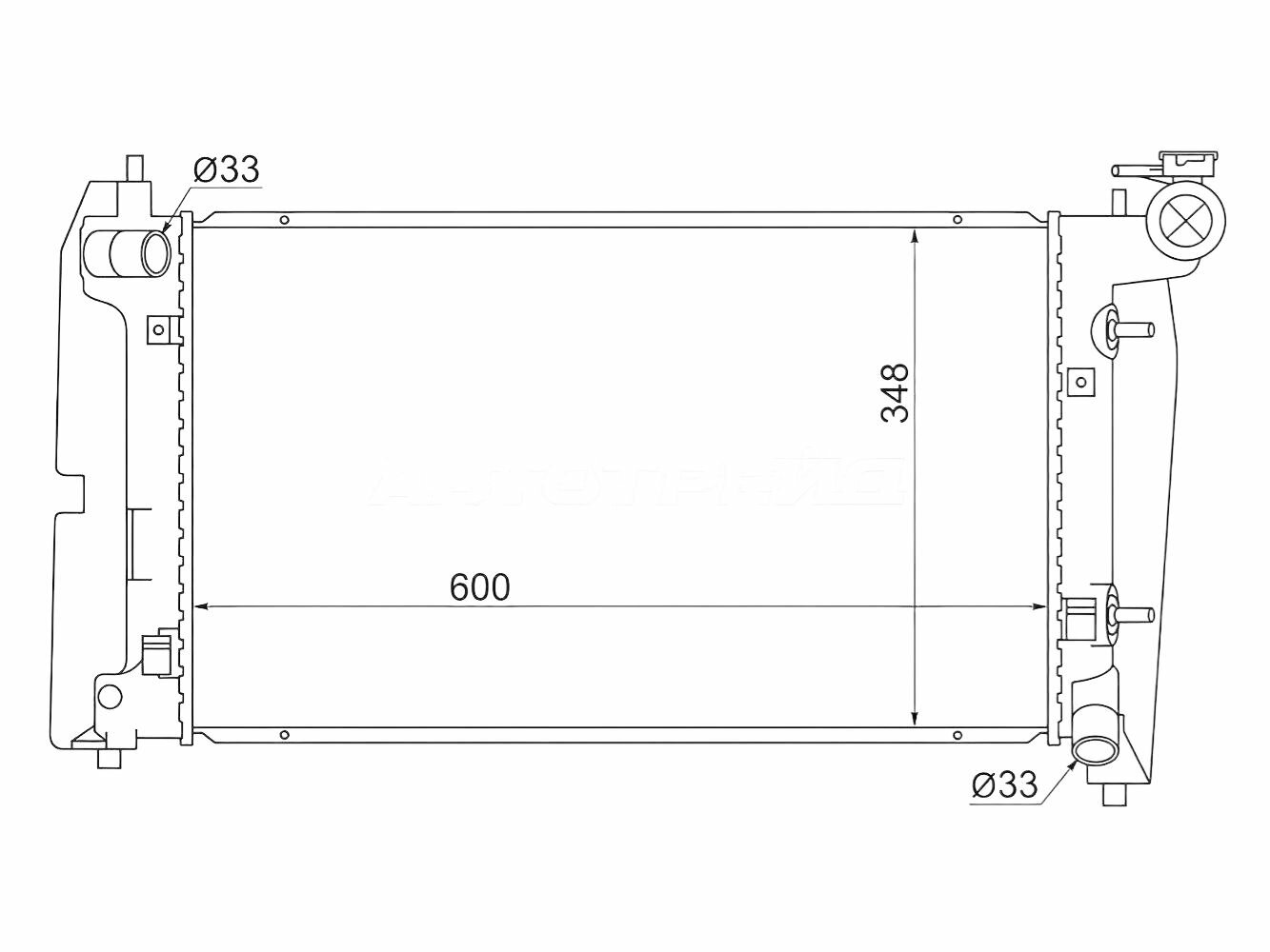 Радиатор SAT TY0001-120 Toyota Corolla E120 00-07 / Corolla Fielder 00-06